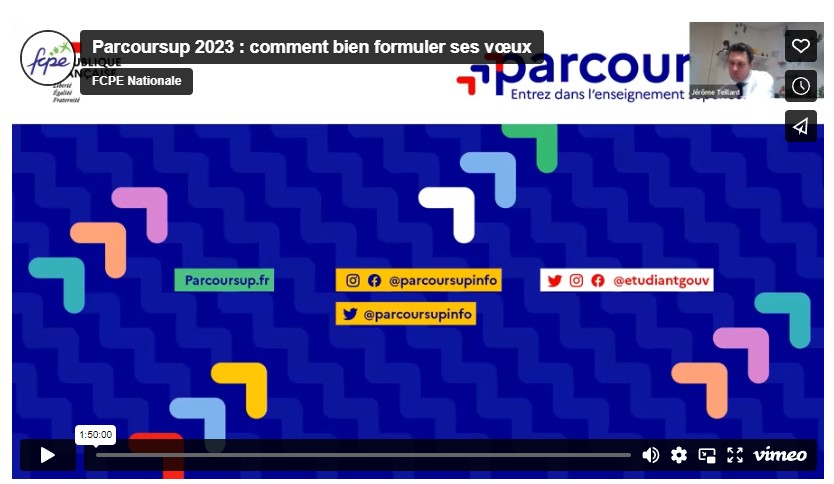 Calendrier Parcoursup 2025 | FCPE